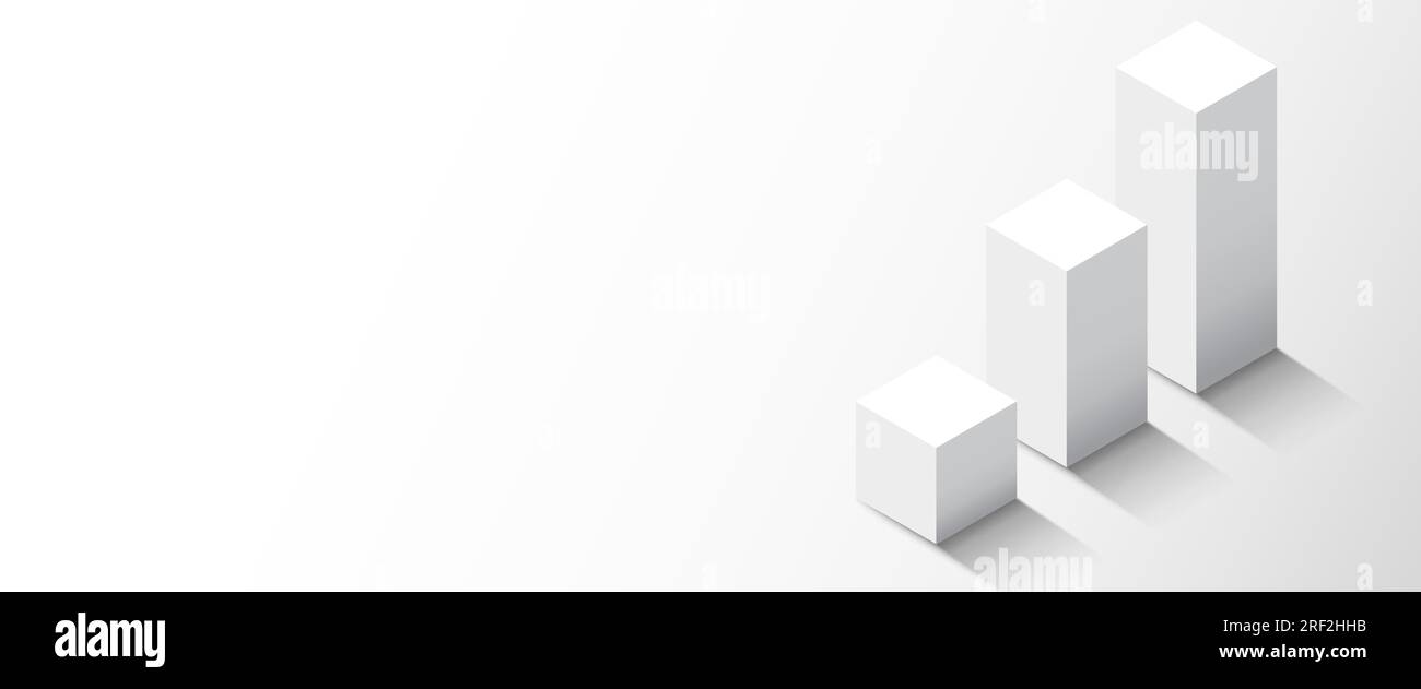 Growing chart. Minimalistic white background. Growing business concept ...