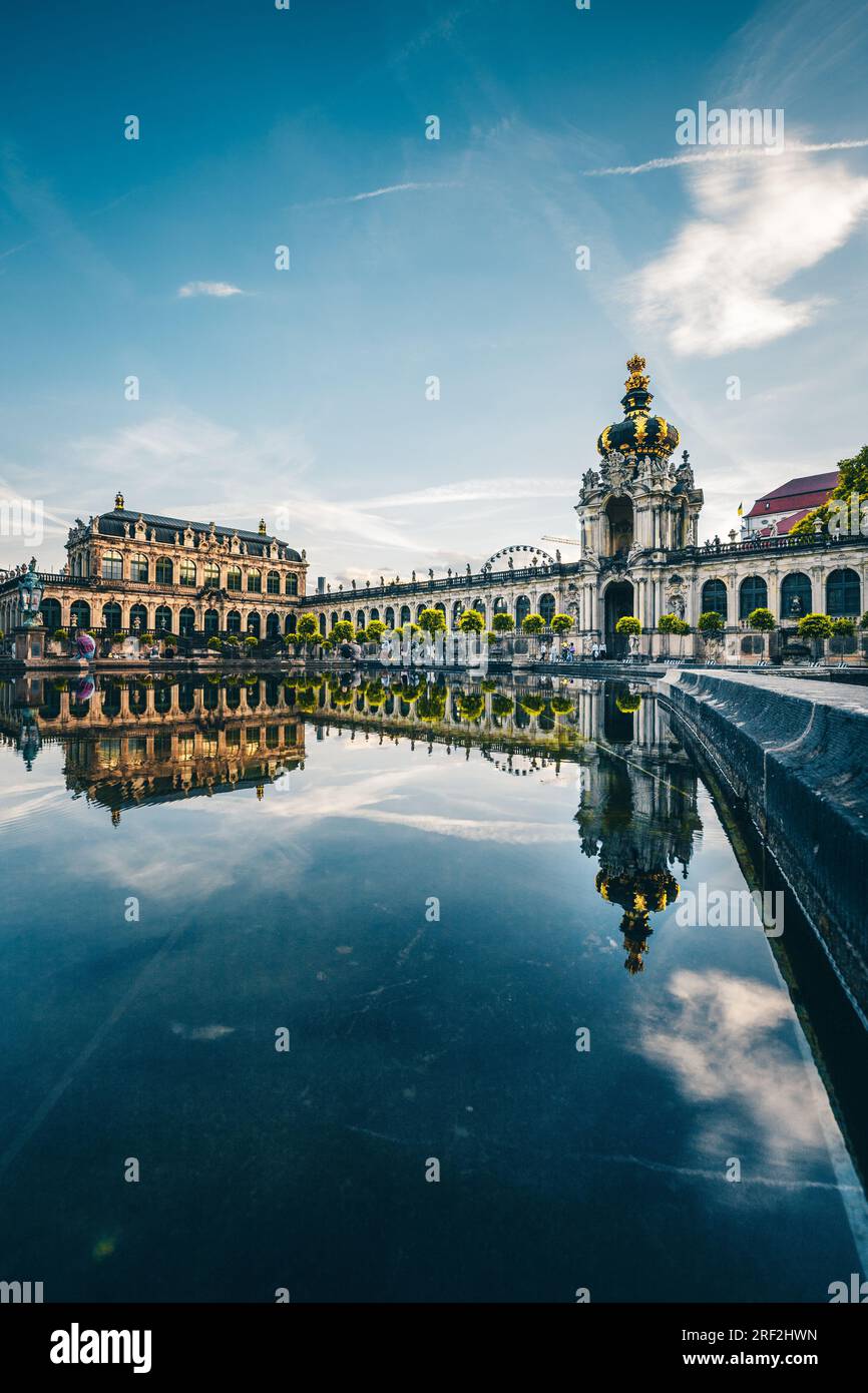 The Zwinger in Dresden in the morning. Nice shot from the edging and ...