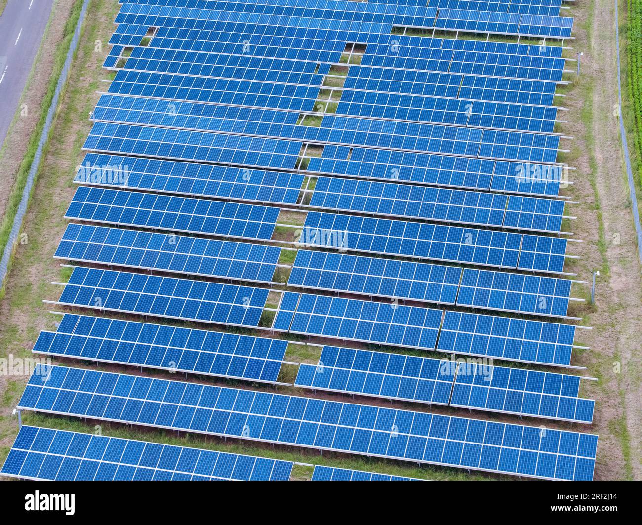solarfield in Malsfeld, aerial picture, Germany, Hesse, Malsfeld Stock ...