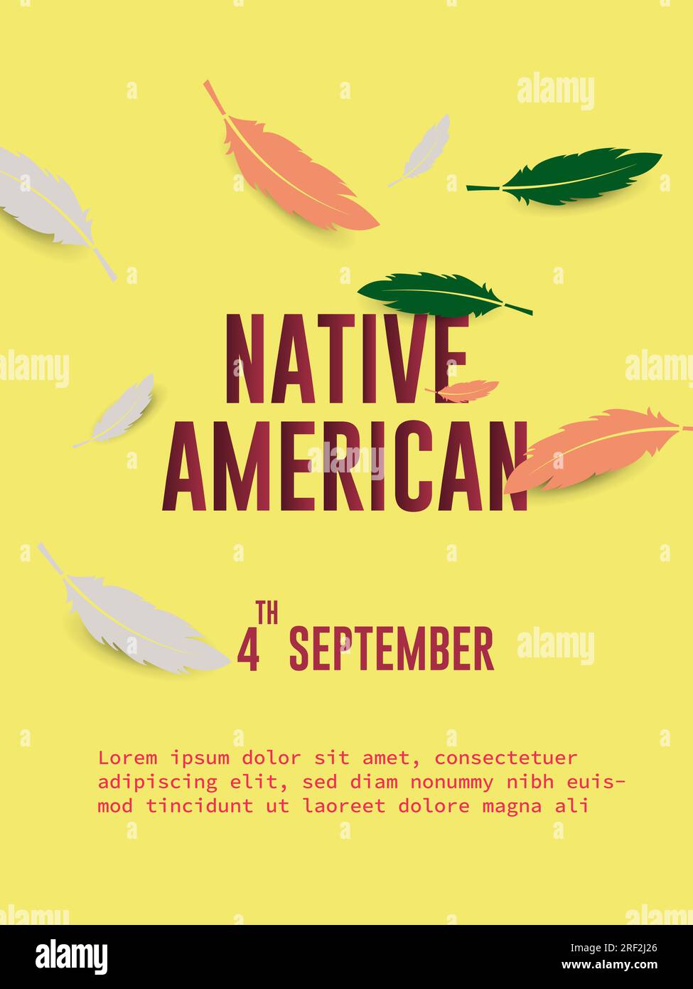 Native American Day 4th of September background concept. Poster and ...