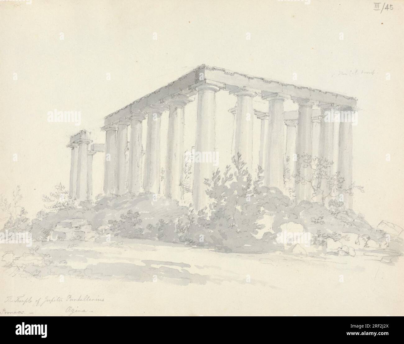 Temple of Aphaea between 1802 and 1804 by Robert Smirke Stock Photo - Alamy