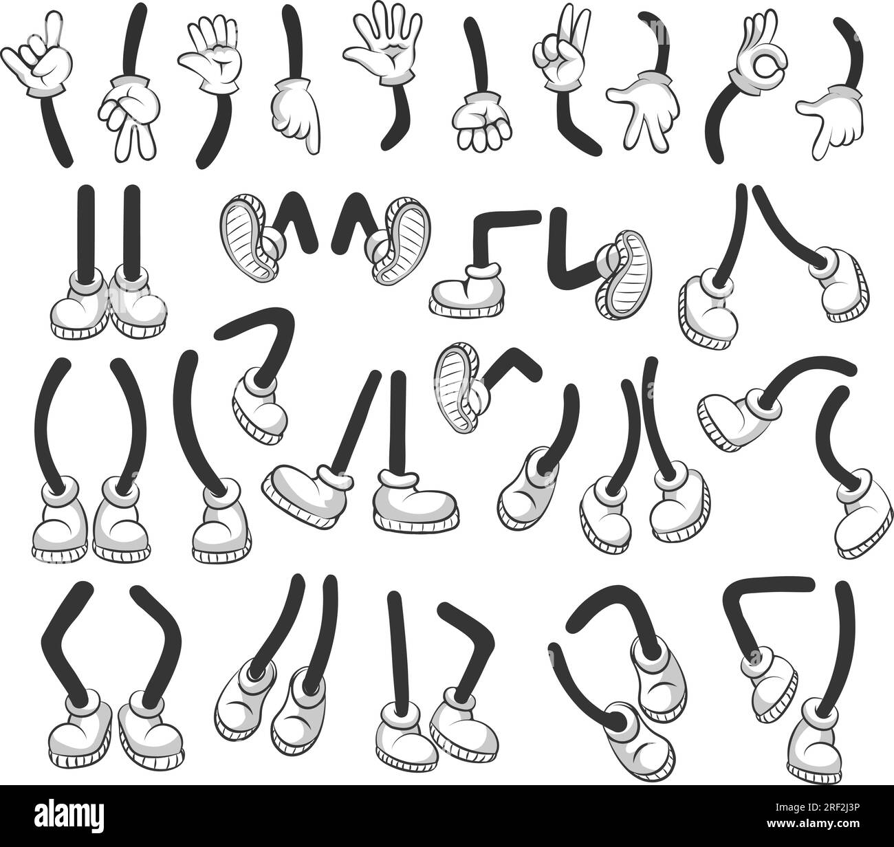 Cartoon hands and legs set Stock Vector Image & Art - Alamy