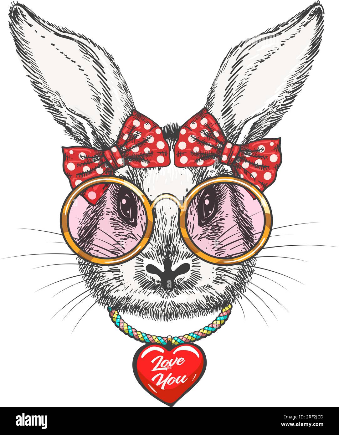 Cartoon bunny girl in glasses Stock Vector Image & Art - Alamy