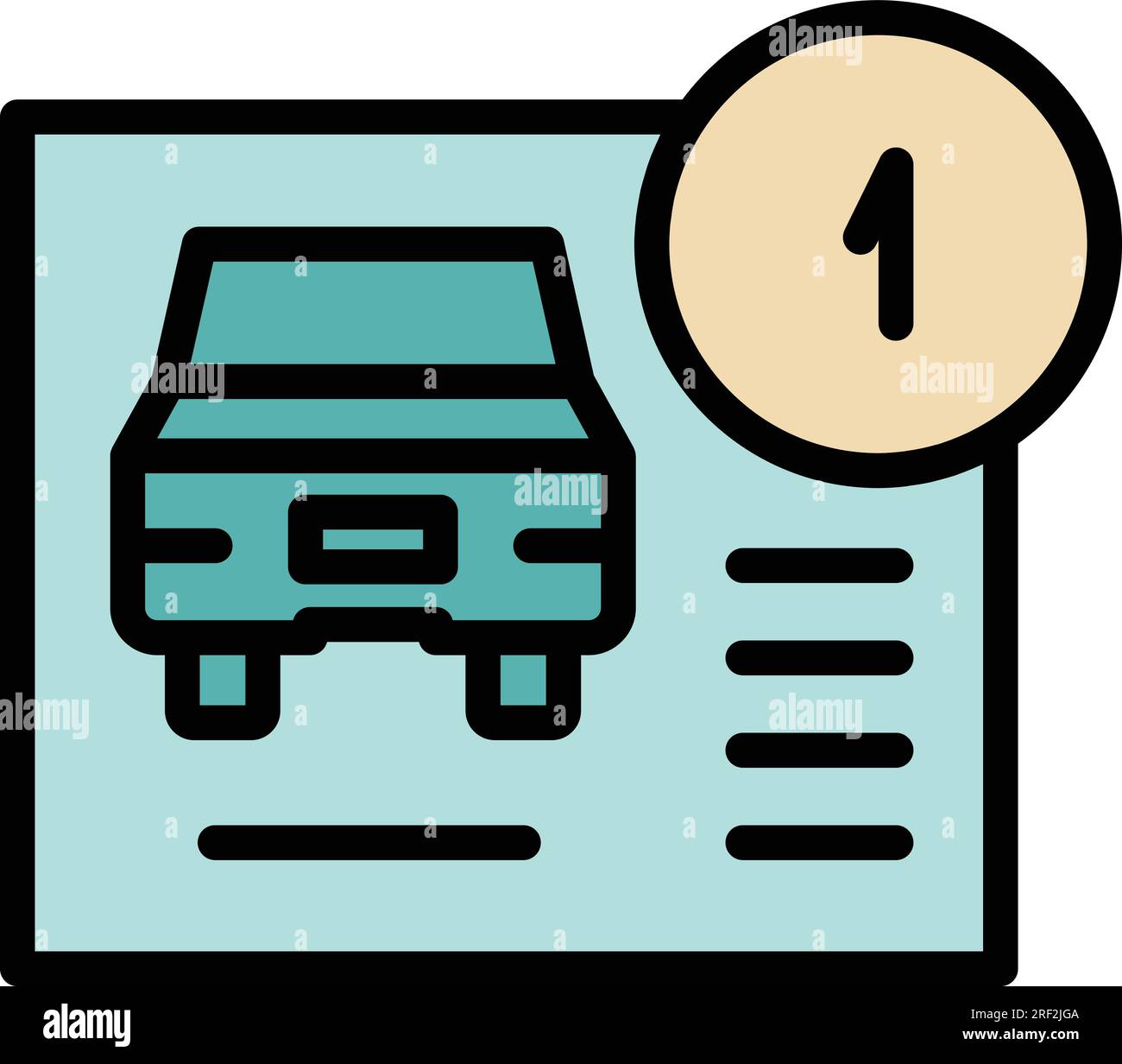 Auto remote door icon outline vector. Car control. Hand system color ...