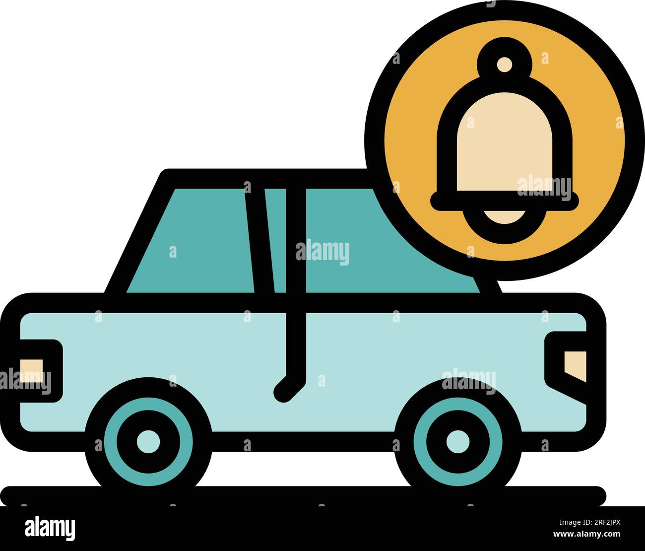 Car access icon outline vector. Alarm key. Auto remote color flat Stock ...