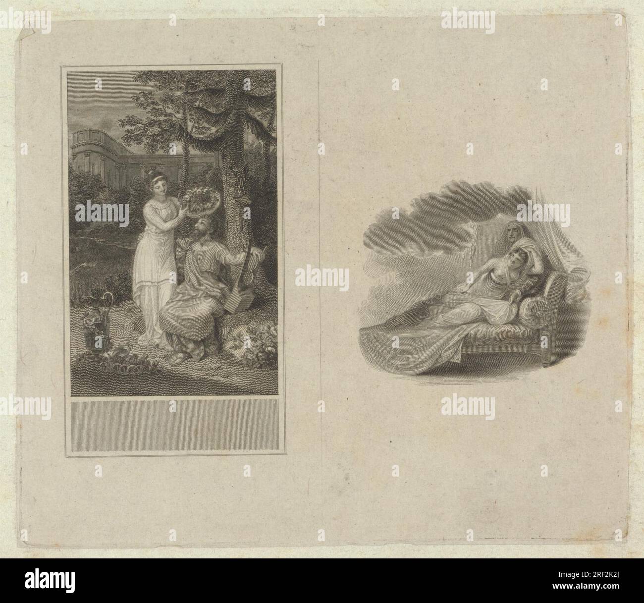 Untitled: Two Classical Domestic Scenes by Robert Smirke Stock Photo ...