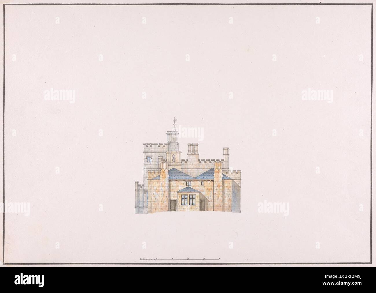 Banner Cross Hall, Sheffield: Exterior Elevation circa 1819 by Jeffry ...