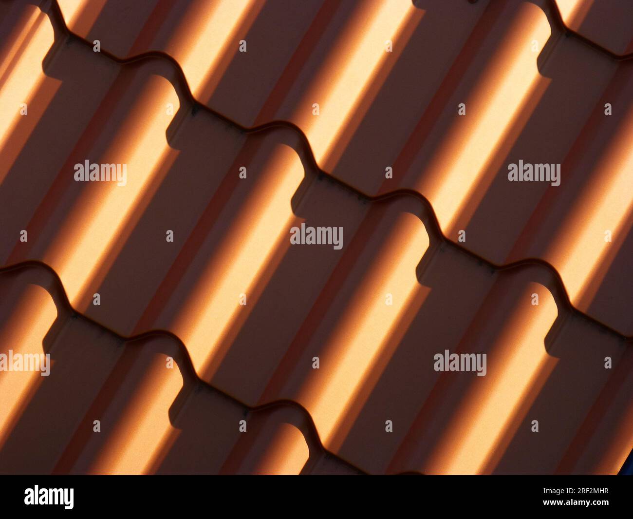 New red roofing from stainless metal plate from corrugated iron Stock ...
