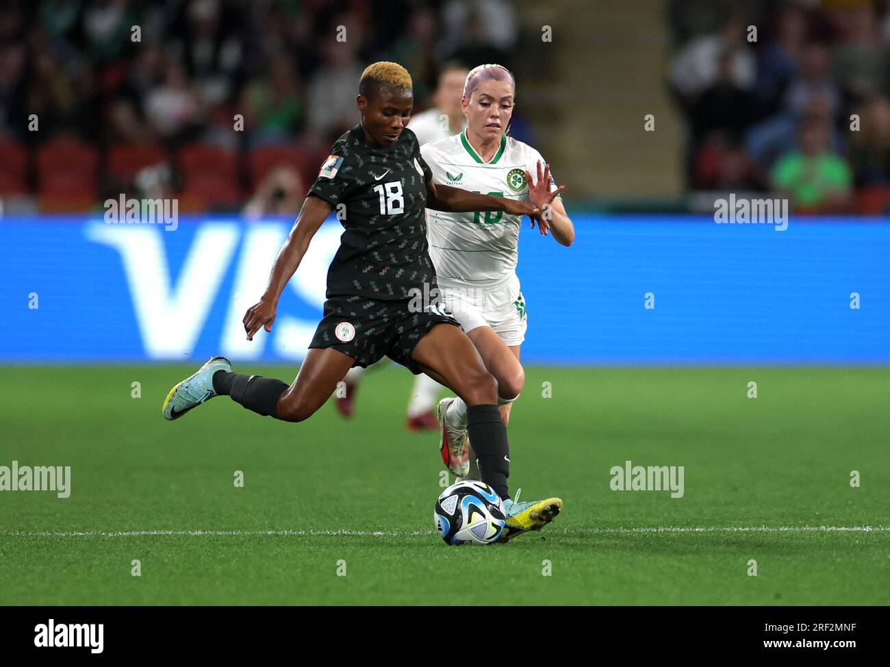 Republic of Ireland's Denise O'Sullivan (right) and Nigeria's Halimatu ...