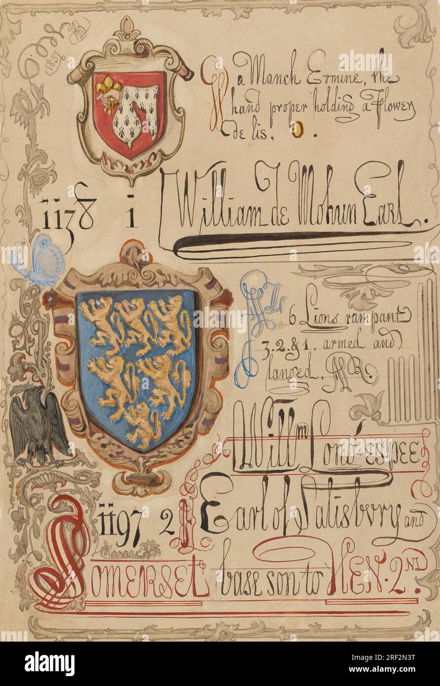 [One from] A Volume of Drawings and Prints 1837 by James Bulwer Stock ...