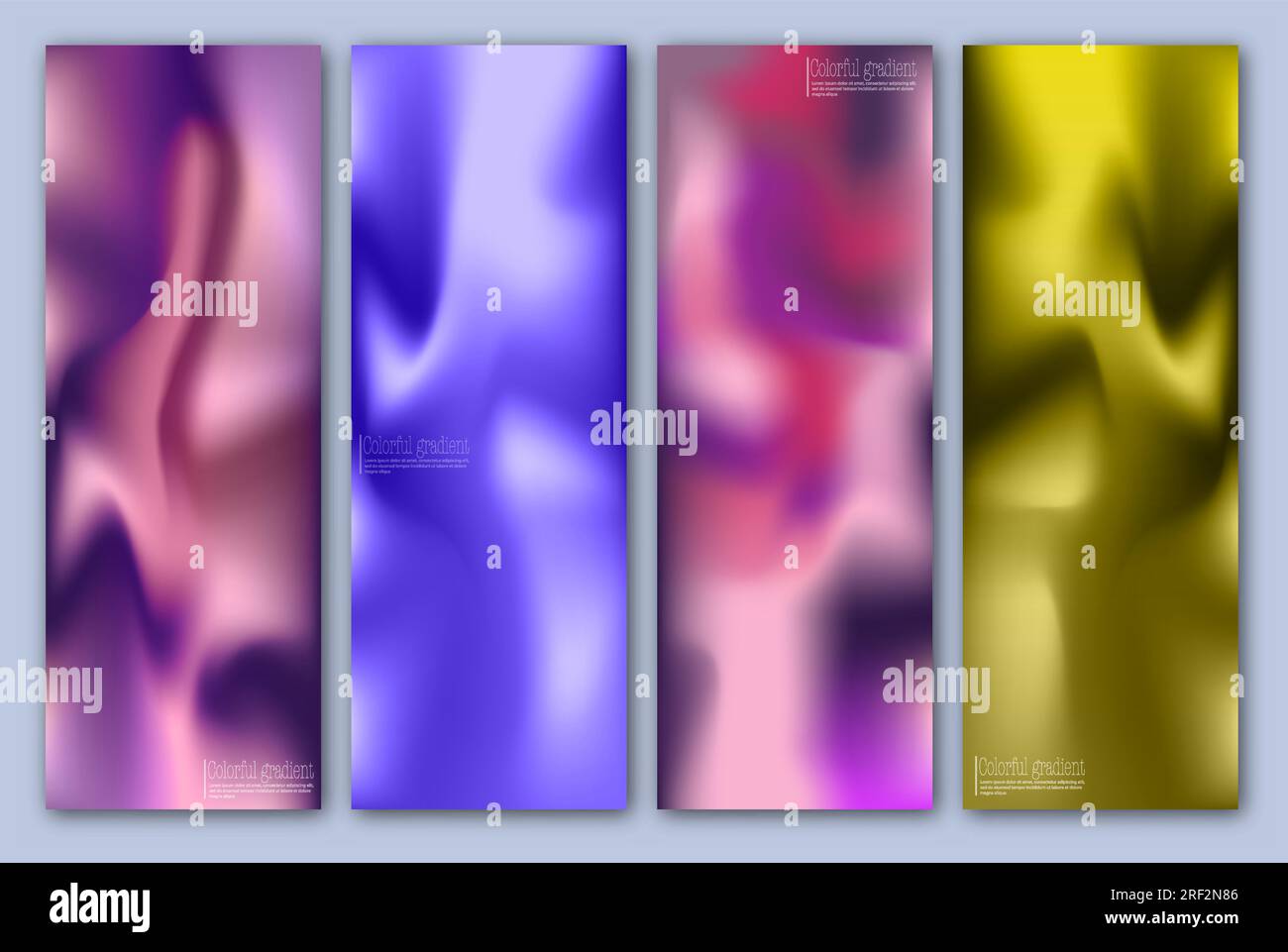 Gradient background, color blur. A set of templates for interior design ...