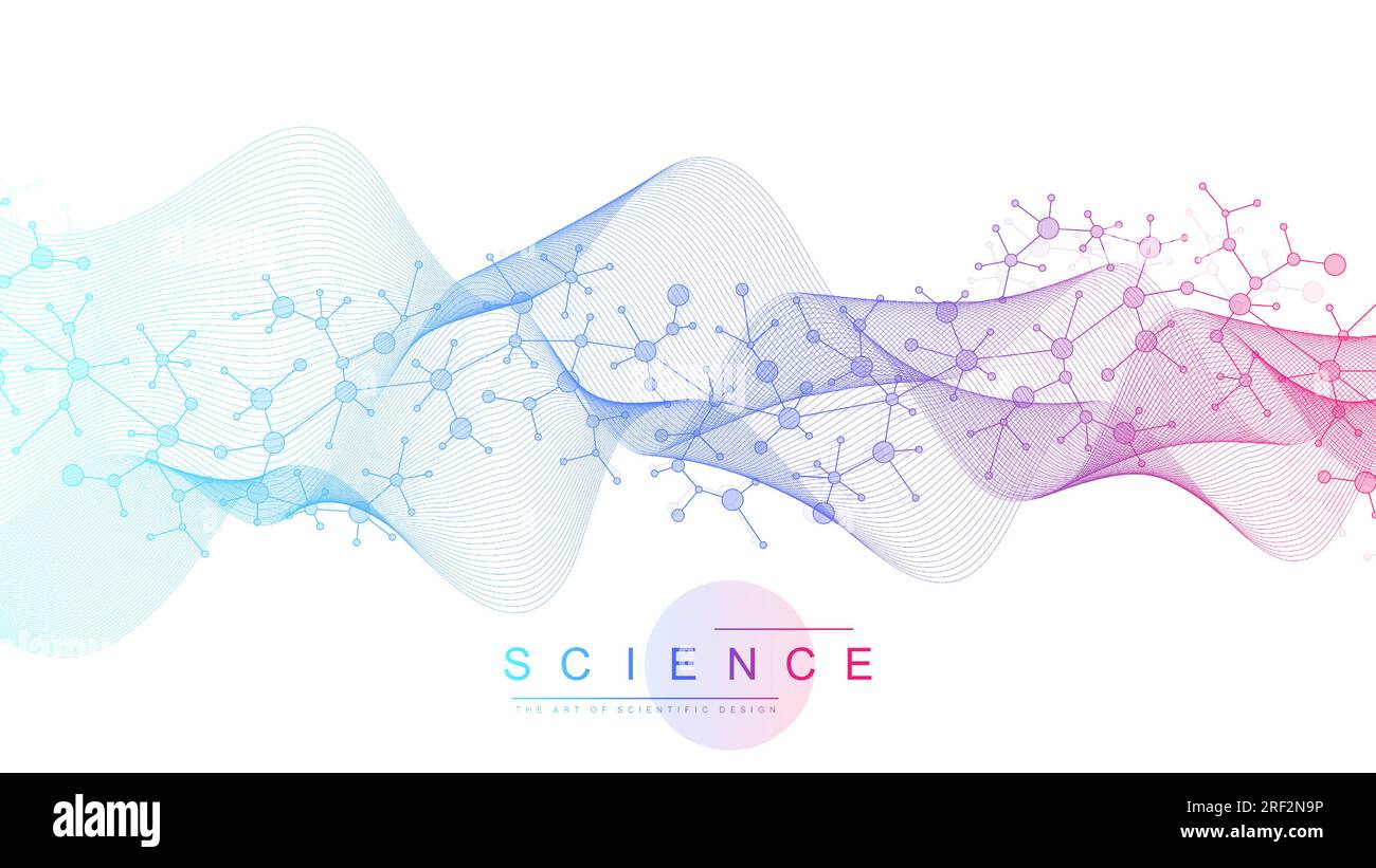 Molecular abstract structure background. Scientific vector illustration ...