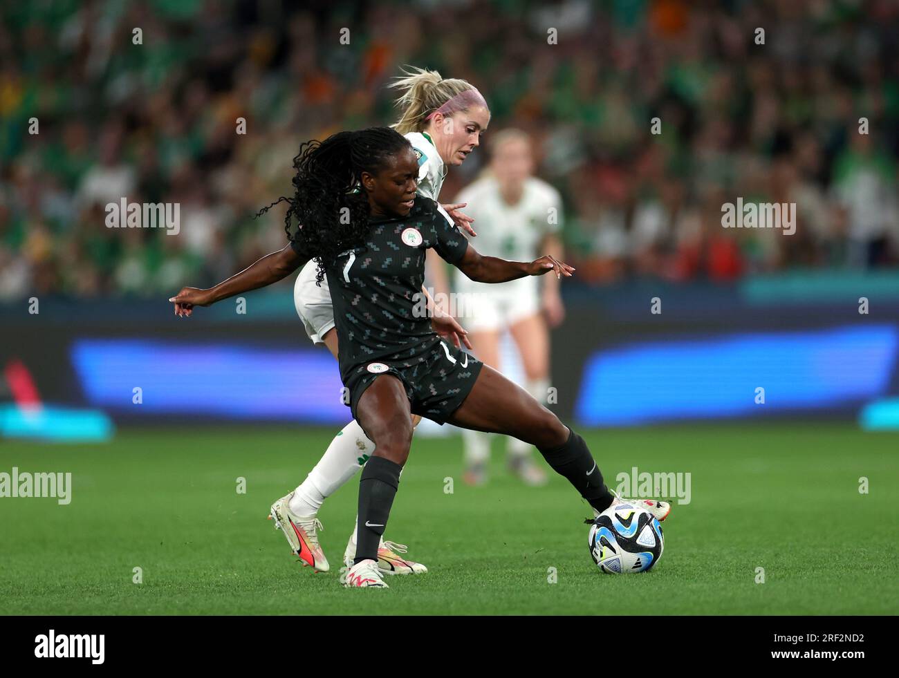 Republic of Ireland's Denise O'Sullivan (back) and Nigeria's Toni Payne ...