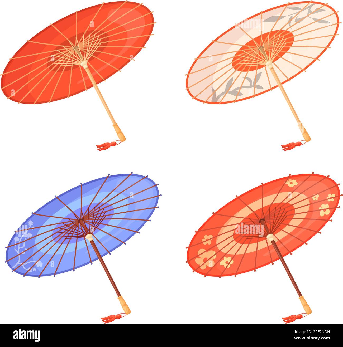 Bamboo parasols Stock Vector Images - Alamy