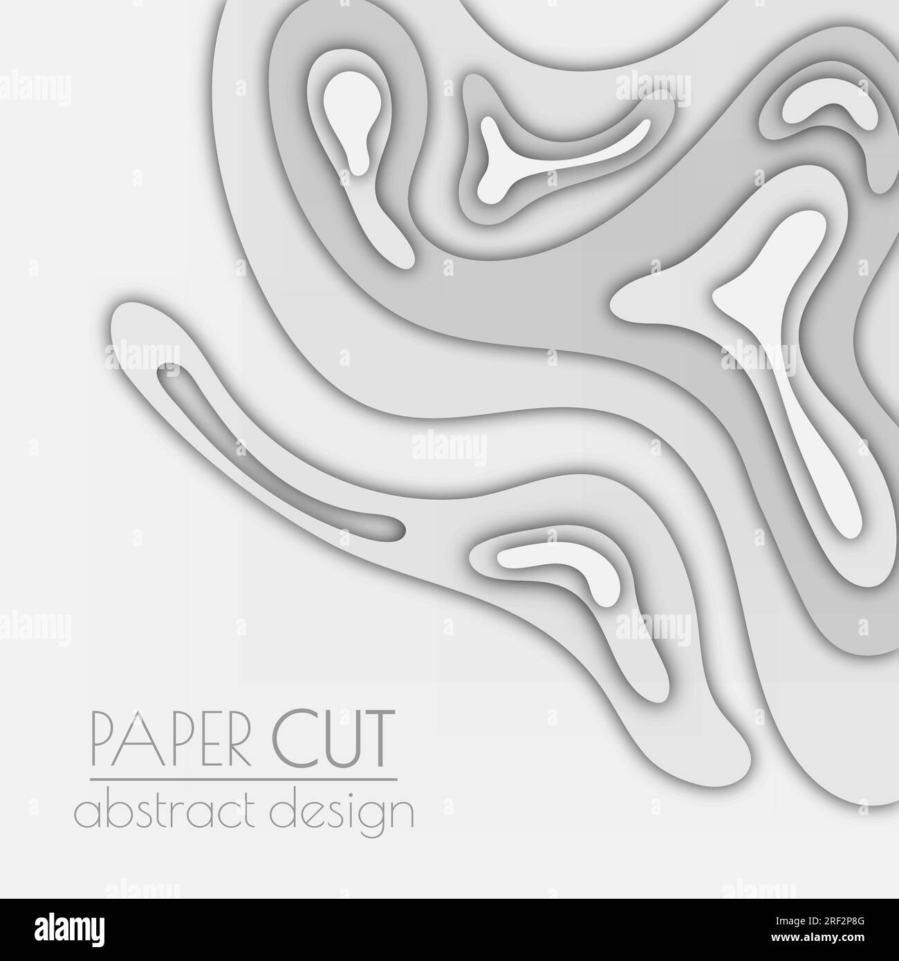 3d layout of the cover, banner, leaflet in the style of cut paper ...