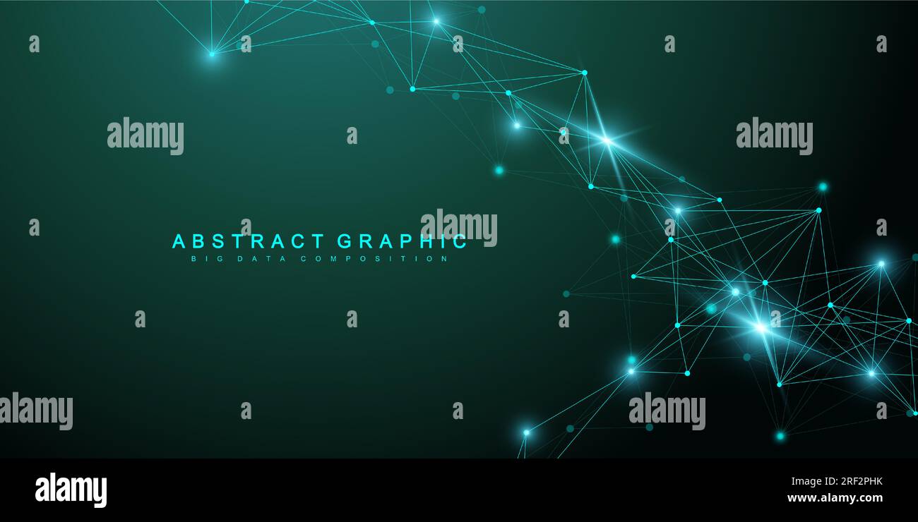 Global network background. Social network communication in the global business concept. Big data ...
