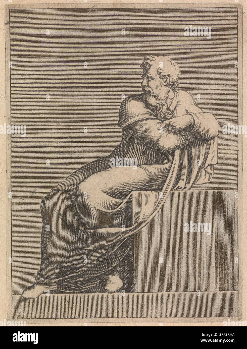 Achim, Ancestor of Christ between 1550 and 1585 by Adamo Scultori Stock ...
