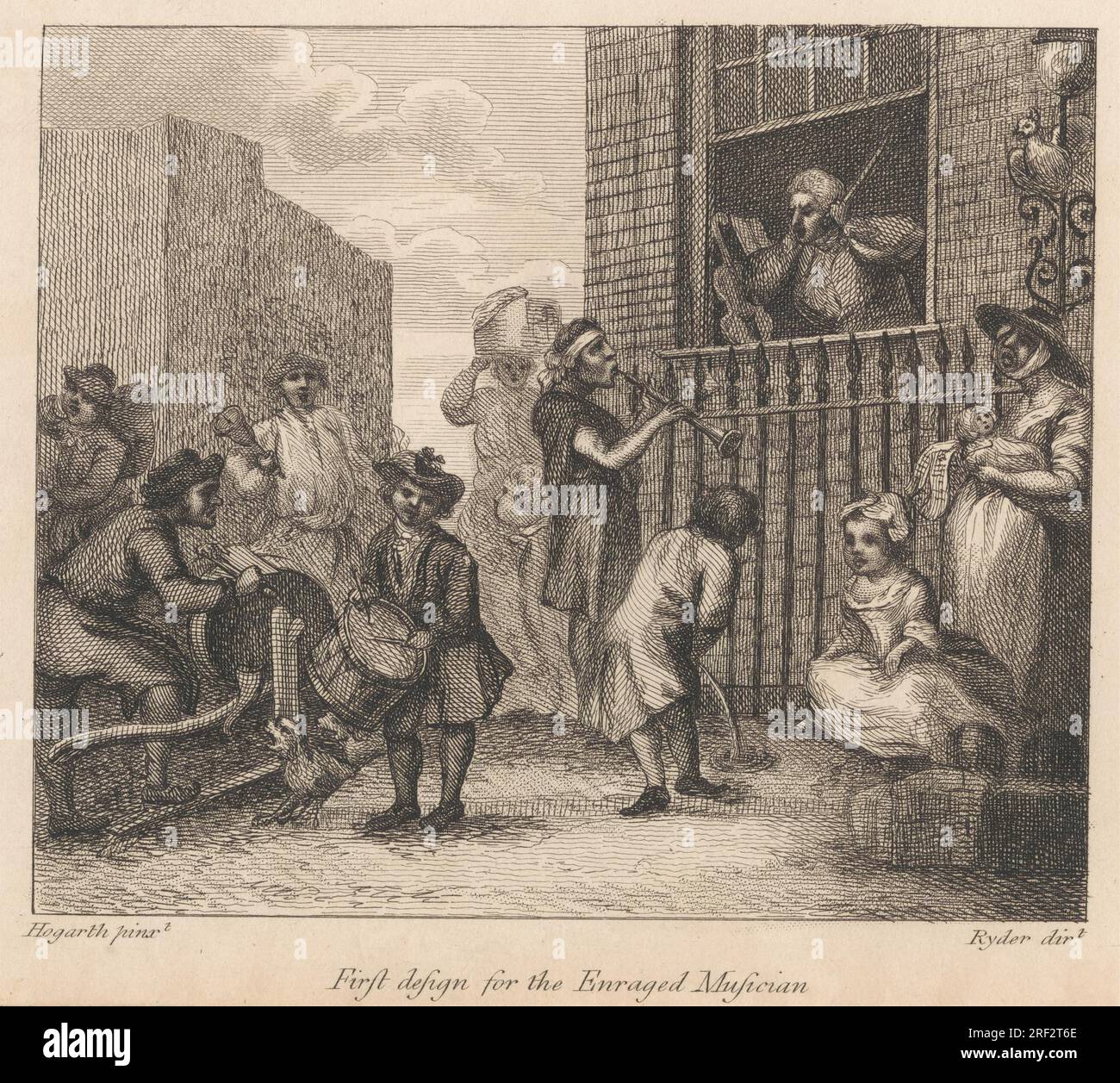 First Design for the Enraged Musician 1799 by Thomas Ryder Stock Photo ...