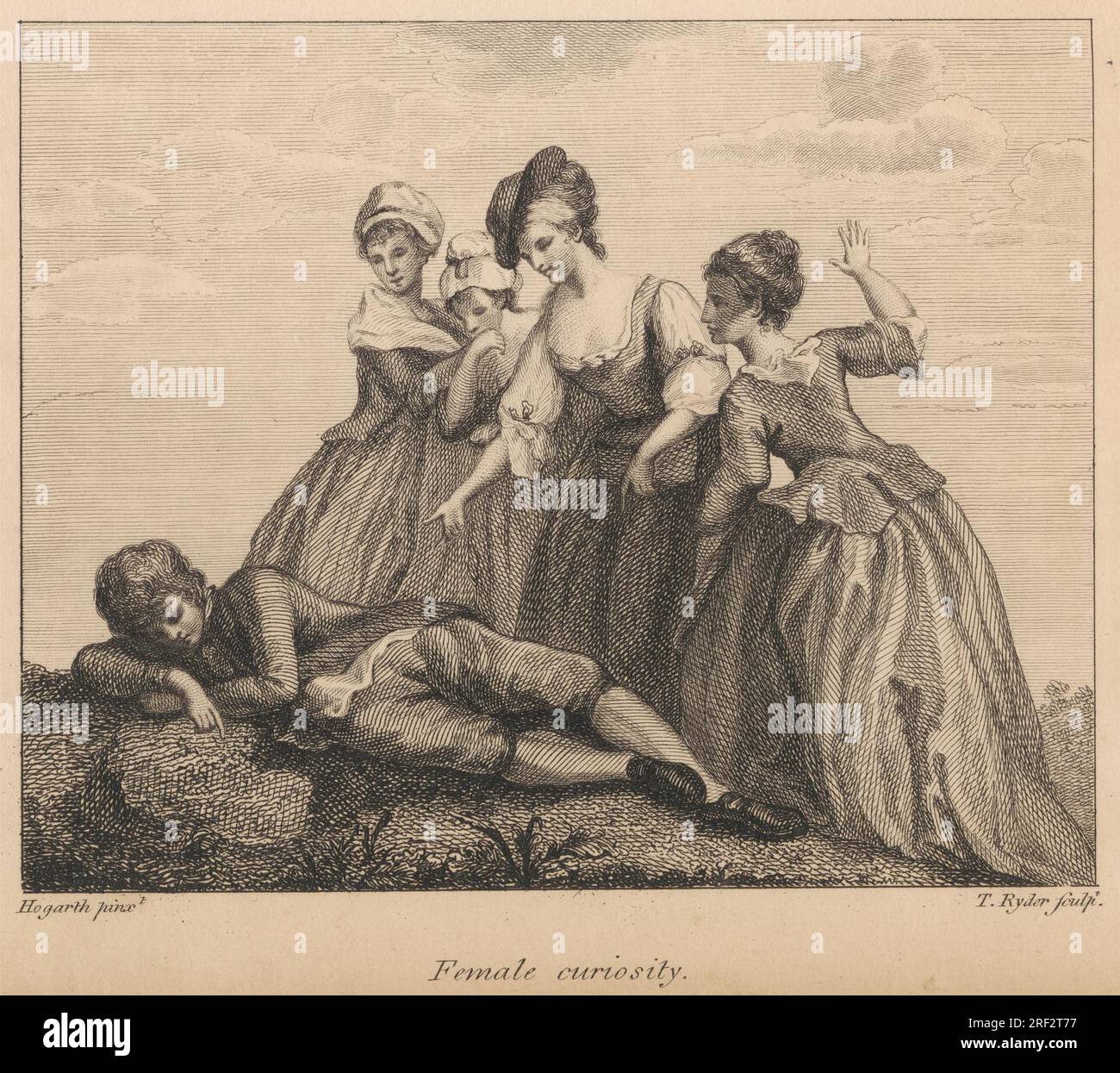 Female Curiosity 1799 by Thomas Ryder Stock Photo - Alamy