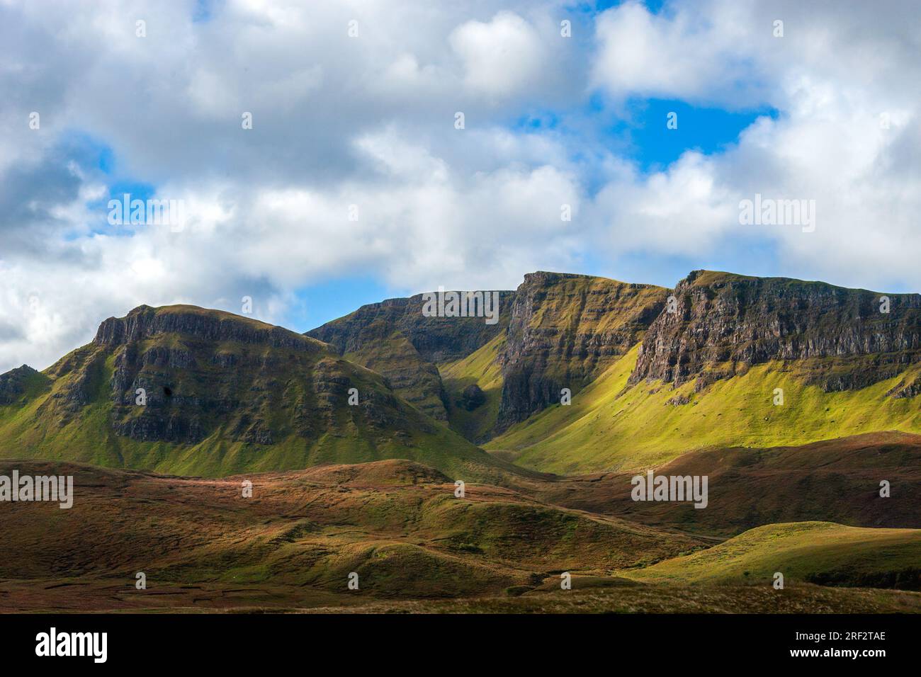 Cleat and Bioda Buidhe seen from above Staffin, Trotternish, Isle of ...