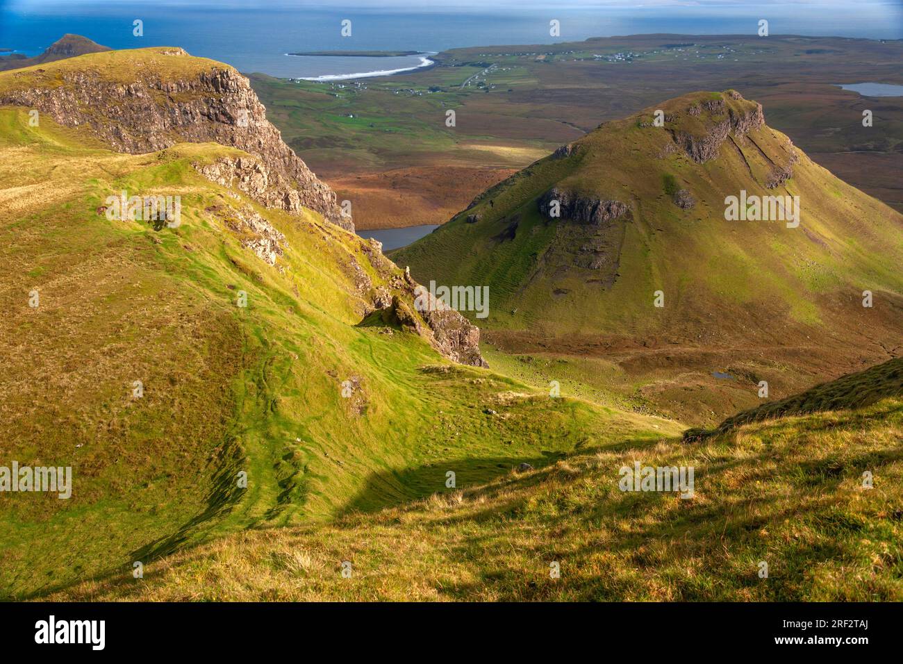 Looking over Cleat to Staffin from Bioda Buidhe on the Trotternish ...