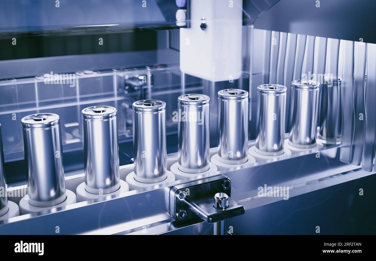 Production line for lithium battery cells for the automotive or e-bike ...