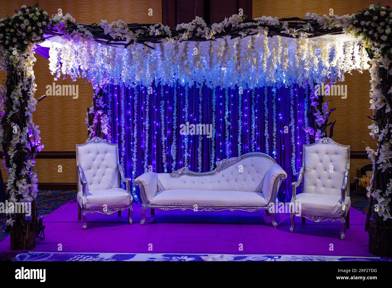 Marriage reception stage decorations hi-res stock photography and ...