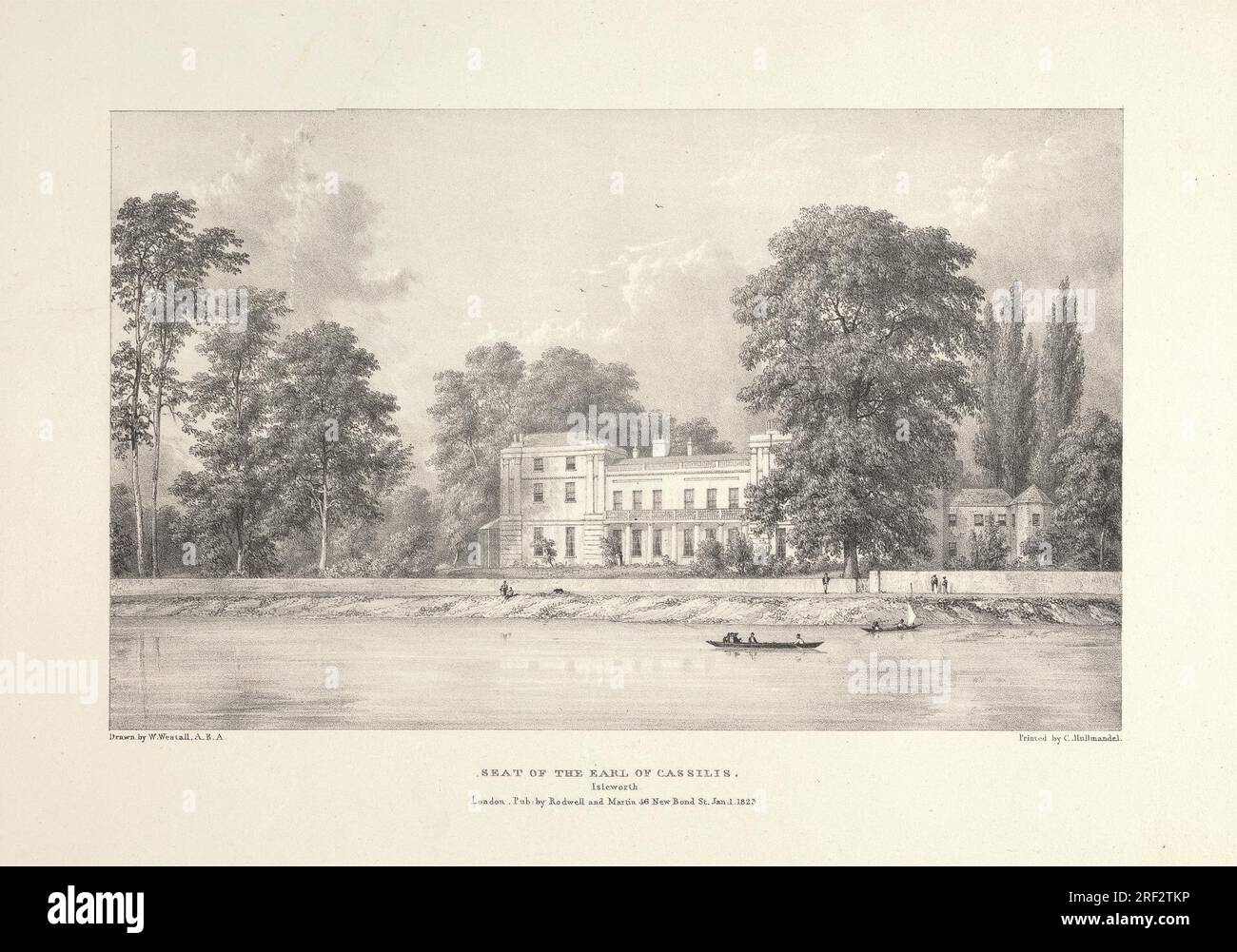 Seat of the Earl of Cassilis, Isleworth 1823 by Charles Joseph ...