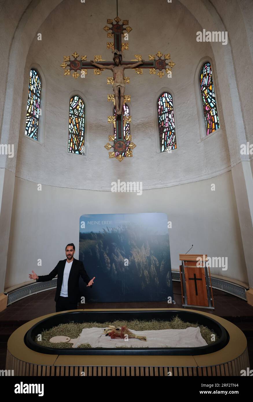Kiel, Germany. 31st July, 2023. Pablo Metz, co-founder of "Meine Erde ...