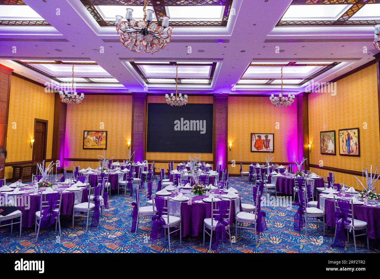 Marriage reception stage decorations hi-res stock photography and ...