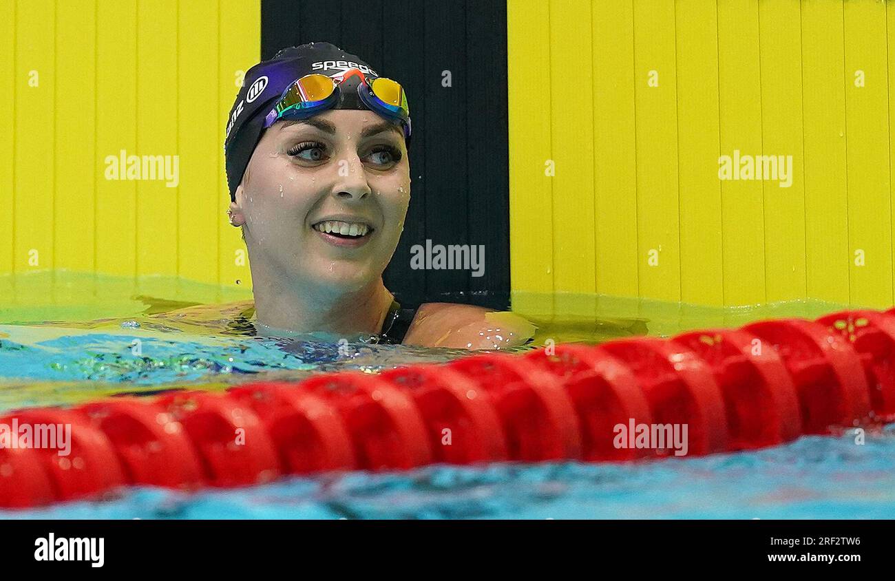 Great Britain's Jessica-Jane Applegate smiles after her Women's 200m ...