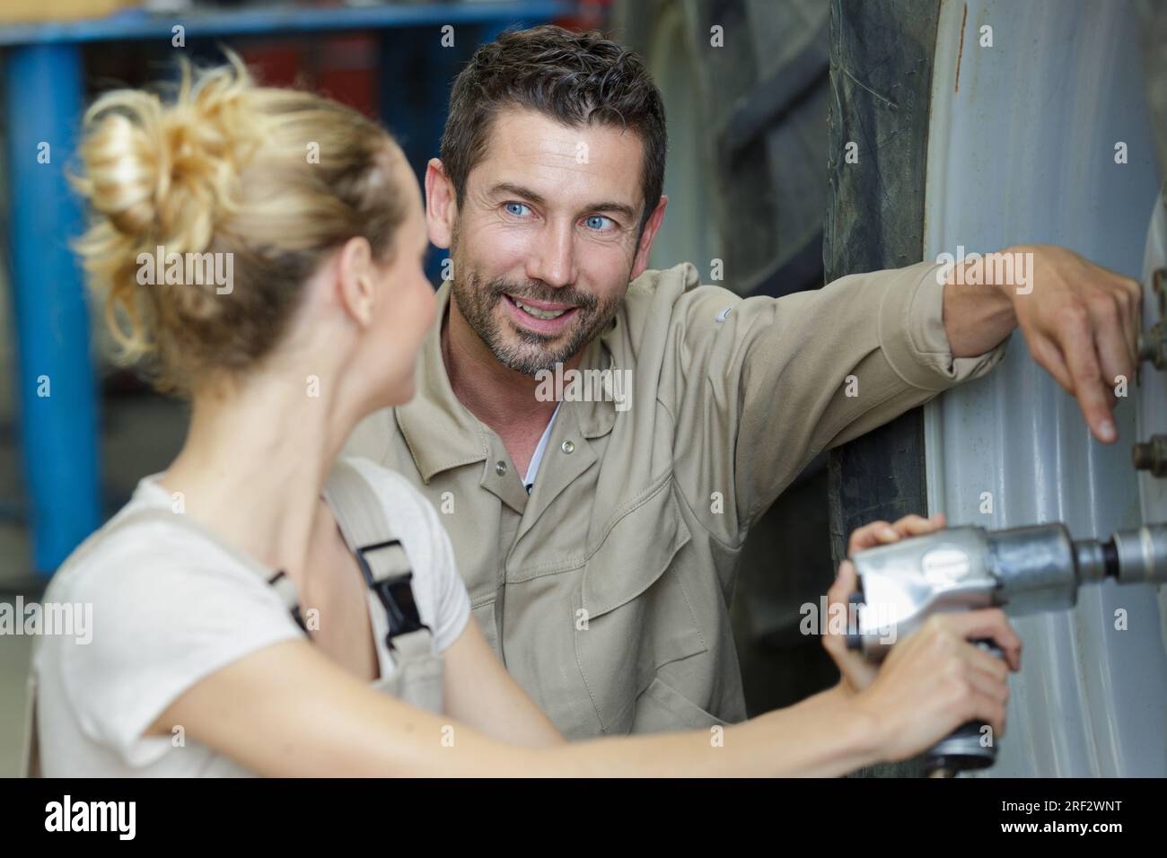 Construction trainee security helmet hi-res stock photography and images - Alamy