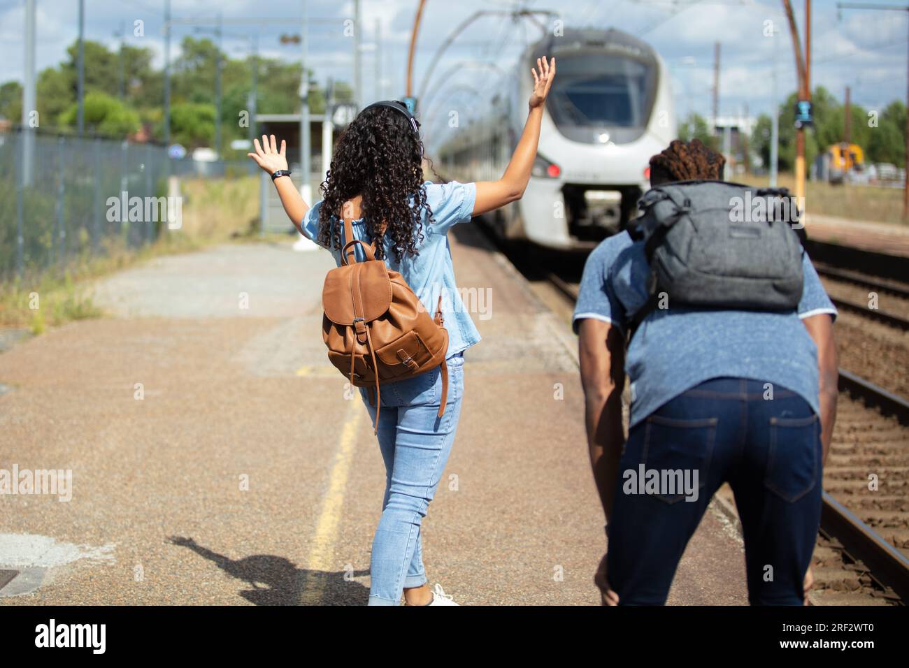 Missed the train hi-res stock photography and images - Alamy