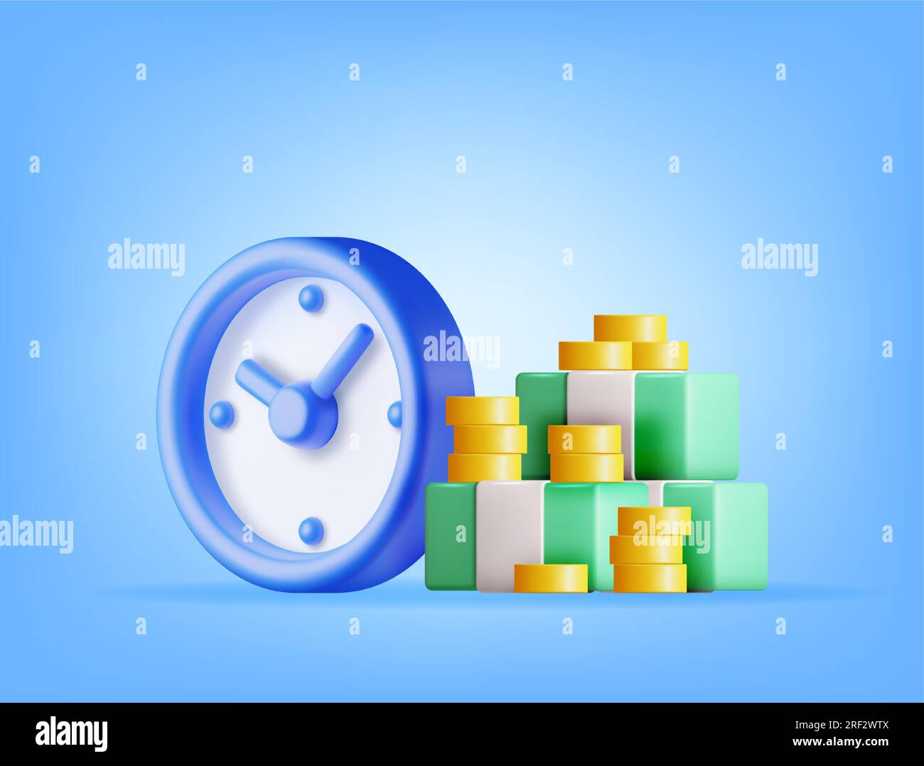 Cartoon golden clock Stock Vector Images - Alamy
