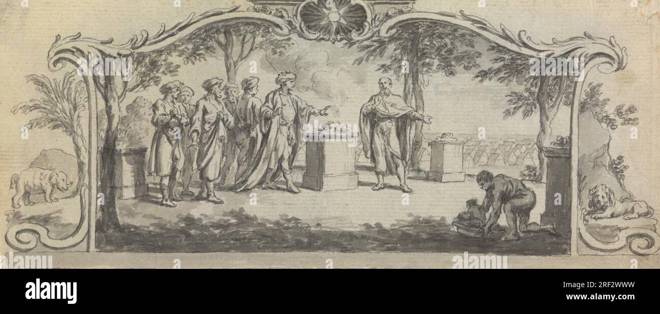 Design for a Book Illustration: ? A Sacrifice before a Battle by Samuel ...