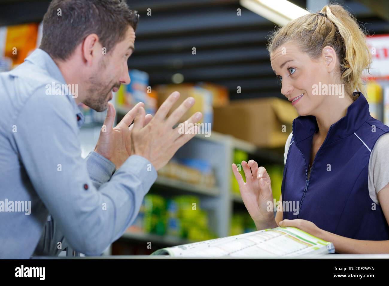Unhappy customer store hi-res stock photography and images - Alamy