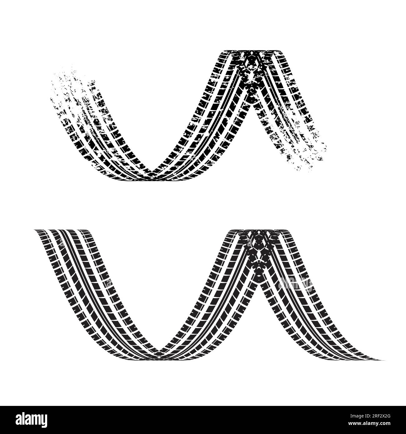 Cylindrical tire track silhouettes Stock Vector Image & Art - Alamy