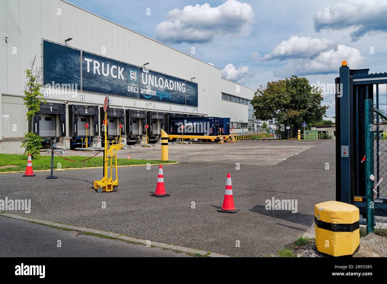 Berlin, Germany - July 30, 2023: View to the unloading zone of a ...