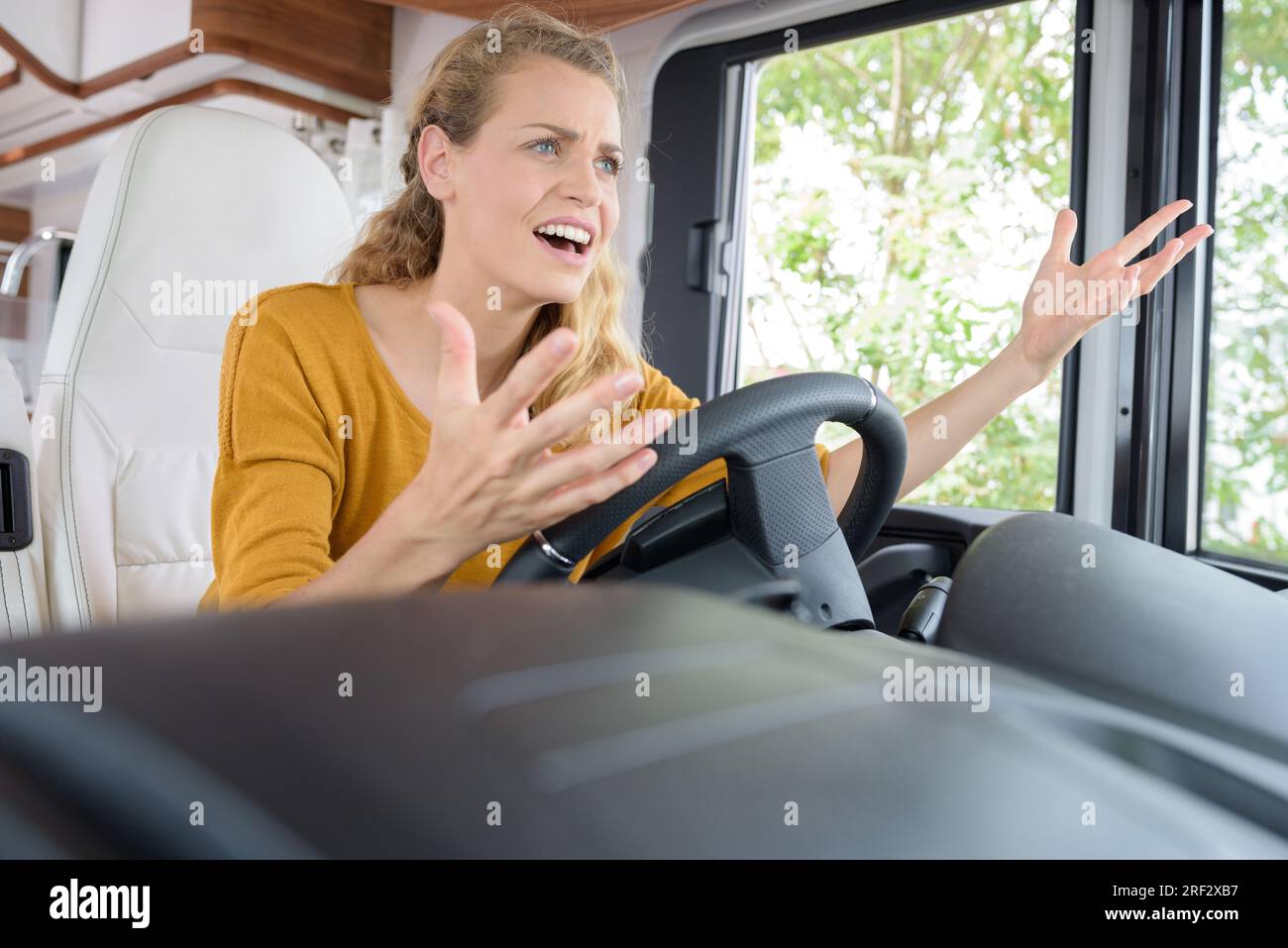 Angry looking female driver hi-res stock photography and images - Alamy