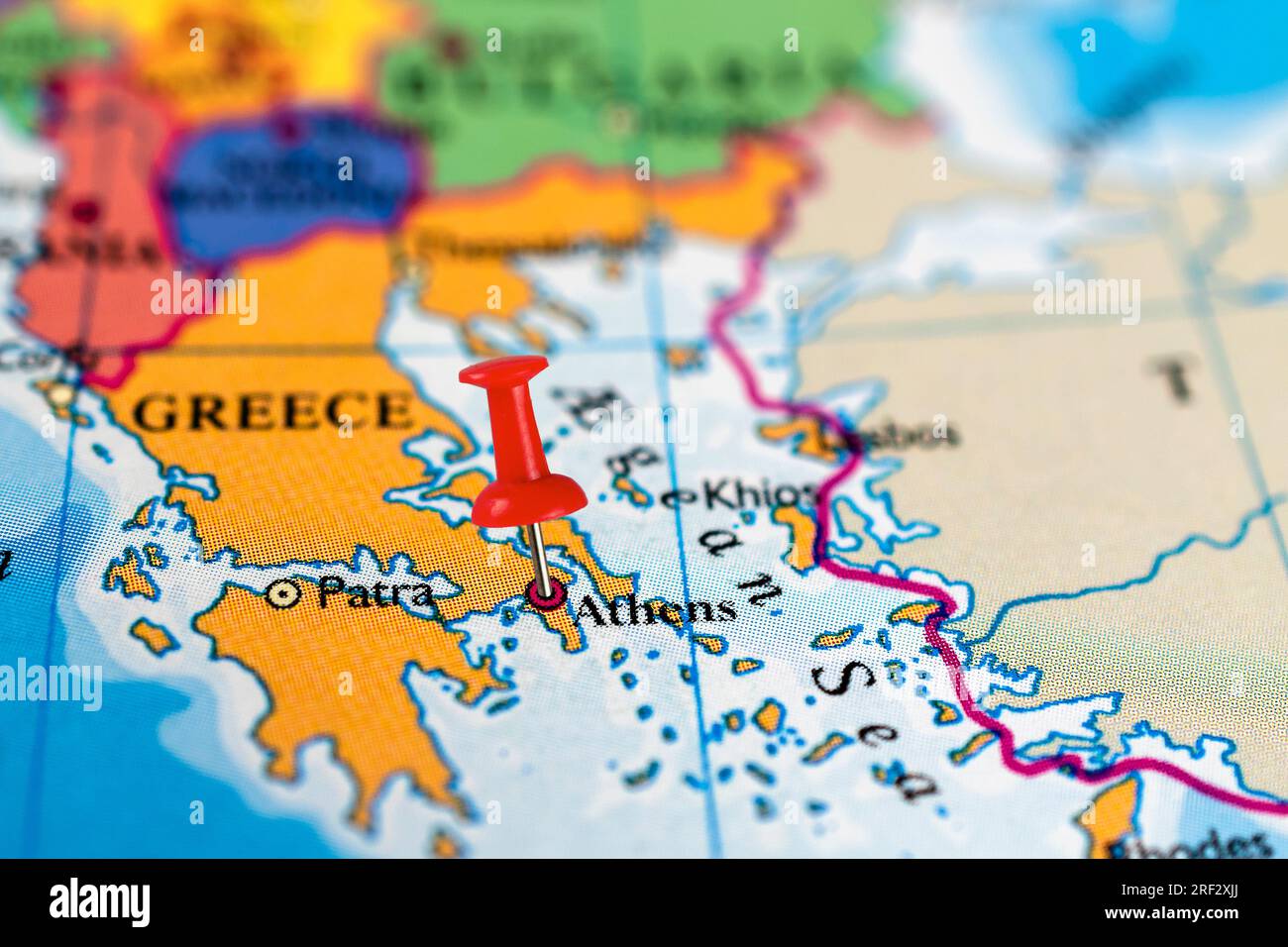 XXX map. XXX pin map. Close up of XXX map with red pin. Map with red pin point of XXX in YYY ...