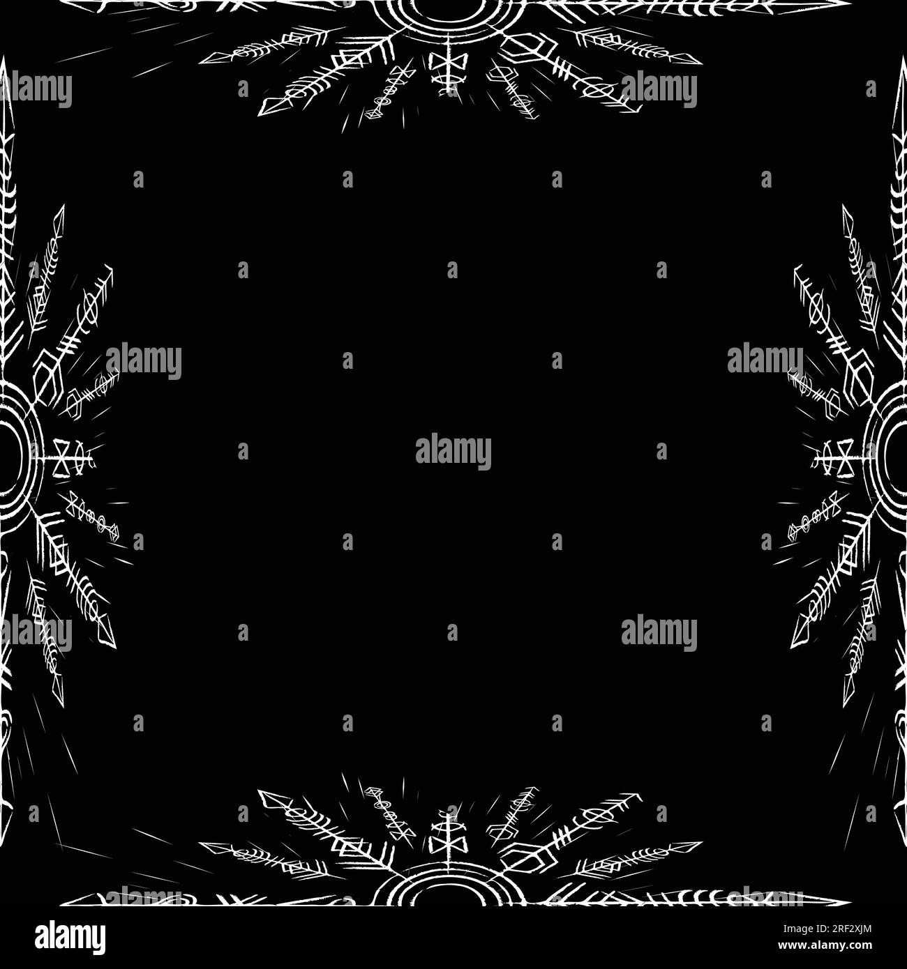 Abstract runic isometric white frame Stock Vector Image & Art - Alamy