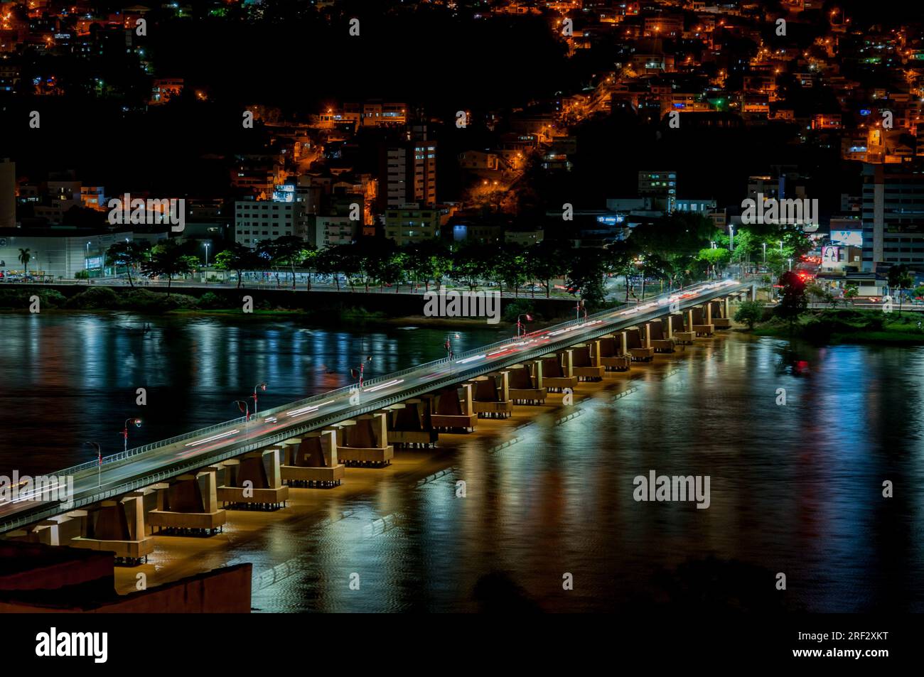 night photo of part of the city of Colatina - Espírito Santo - Brazil ...