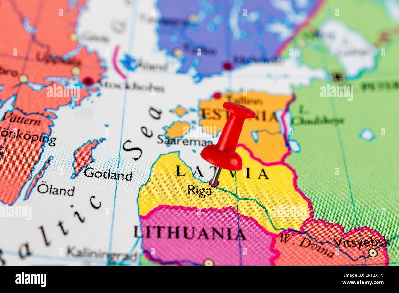 XXX map. XXX pin map. Close up of XXX map with red pin. Map with red ...