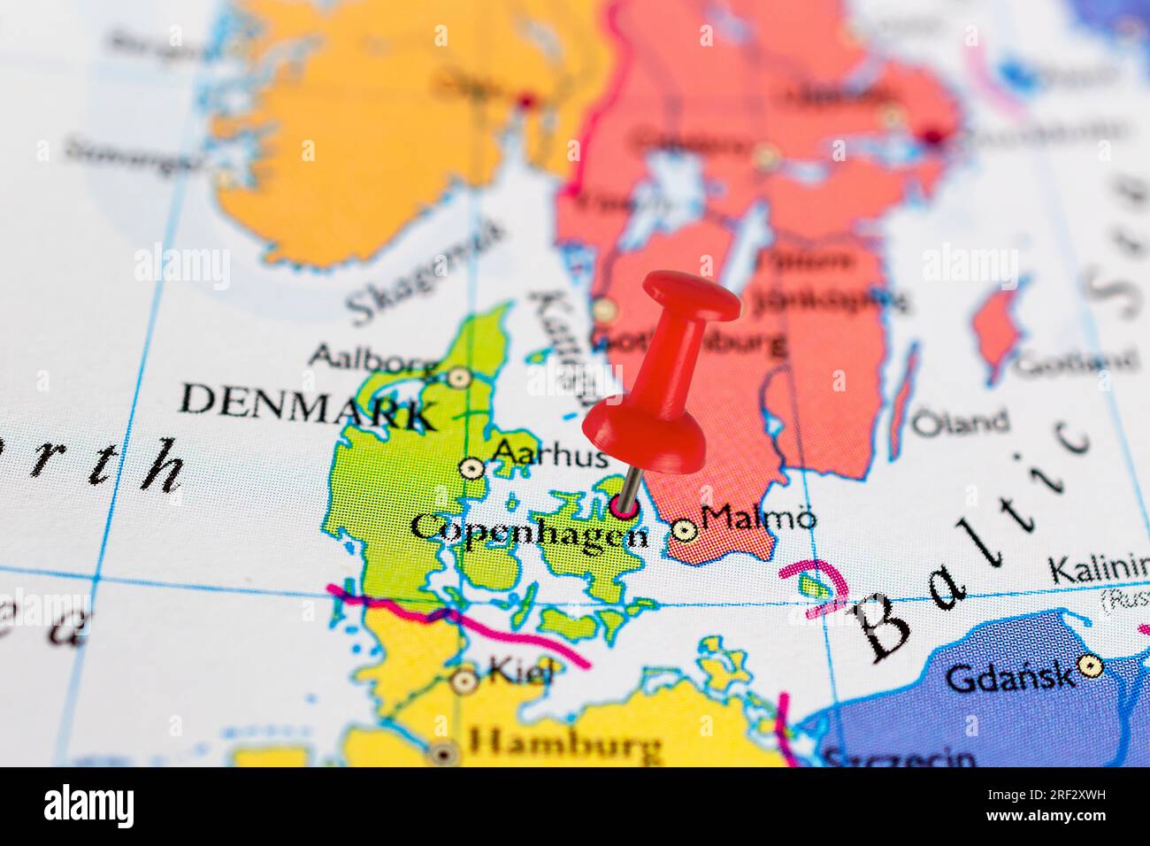 XXX map. XXX pin map. Close up of XXX map with red pin. Map with red ...
