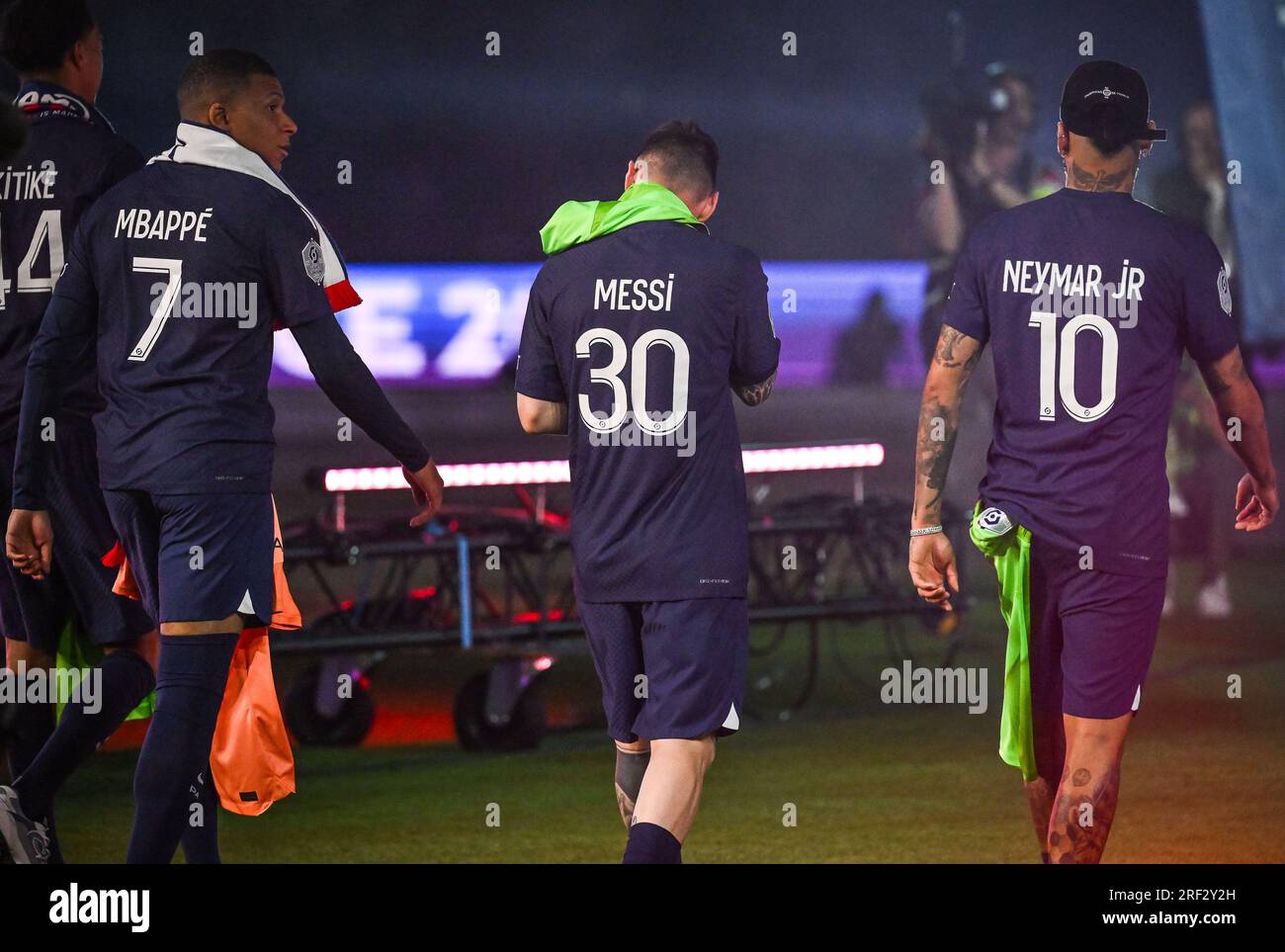 Neymar mbappe messi psg 2023 hi-res stock photography and images - Alamy
