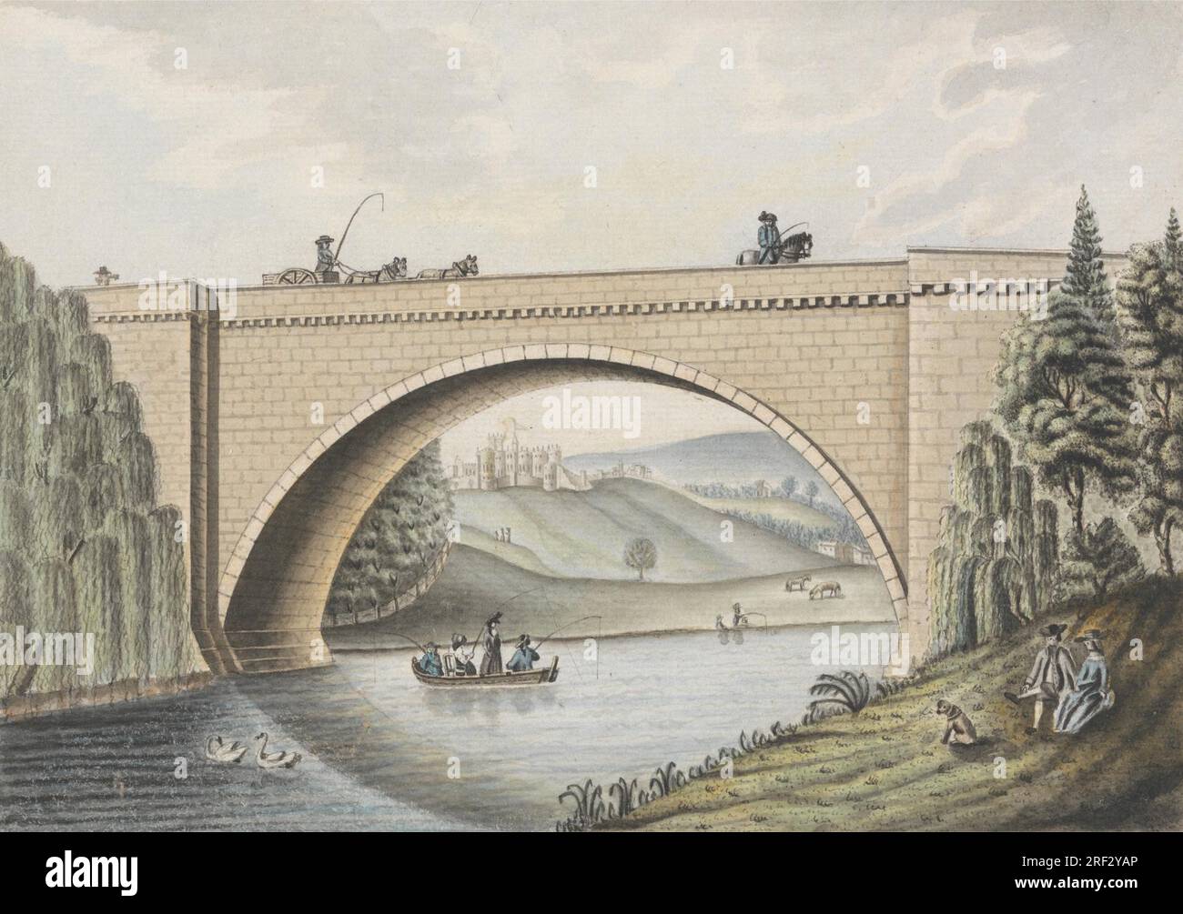 Brick Bridge by William Beilby Stock Photo - Alamy