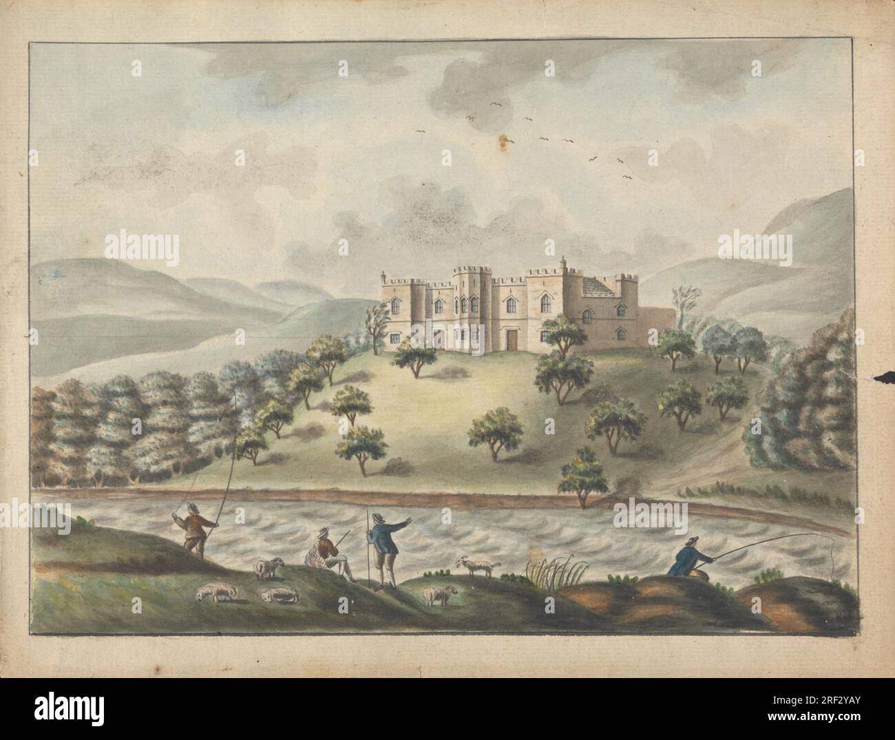 Kielder Castle, Northumberland by William Beilby Stock Photo - Alamy