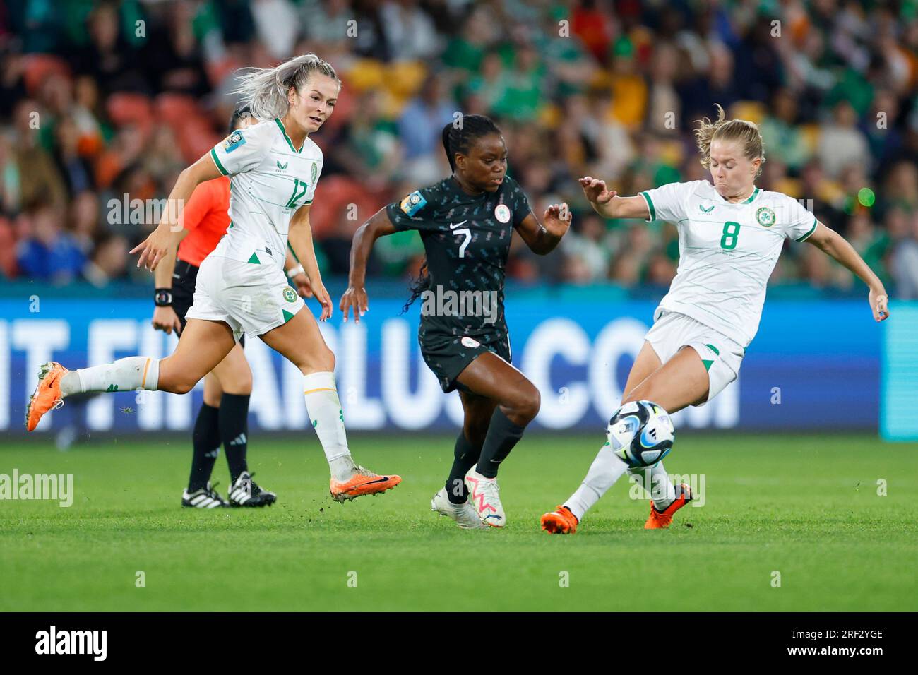 Republic of Ireland's Ruesha Littlejohn (right) and Nigeria's Toni ...