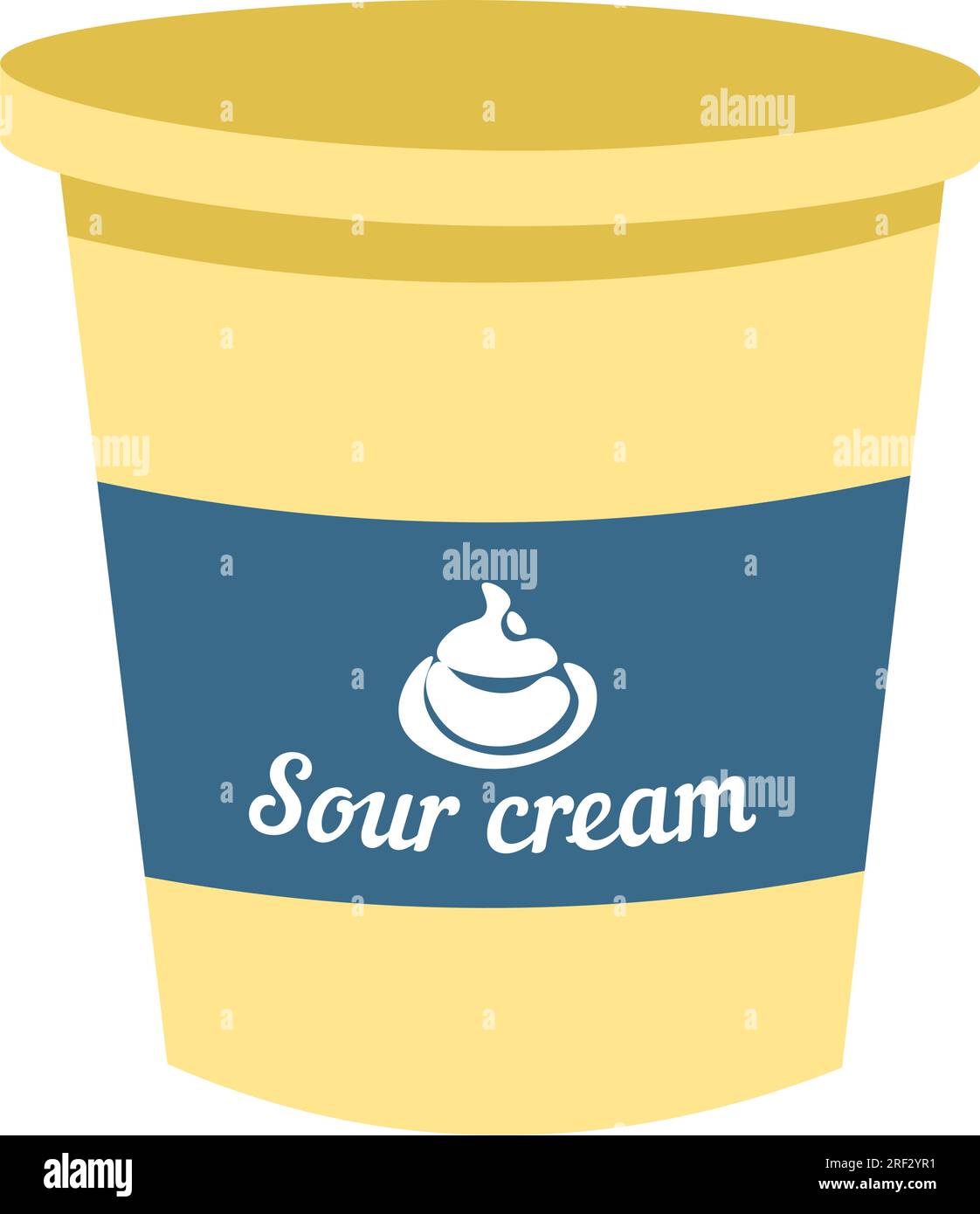 Sour cream, dairy product for cooking in package Stock Vector Image ...