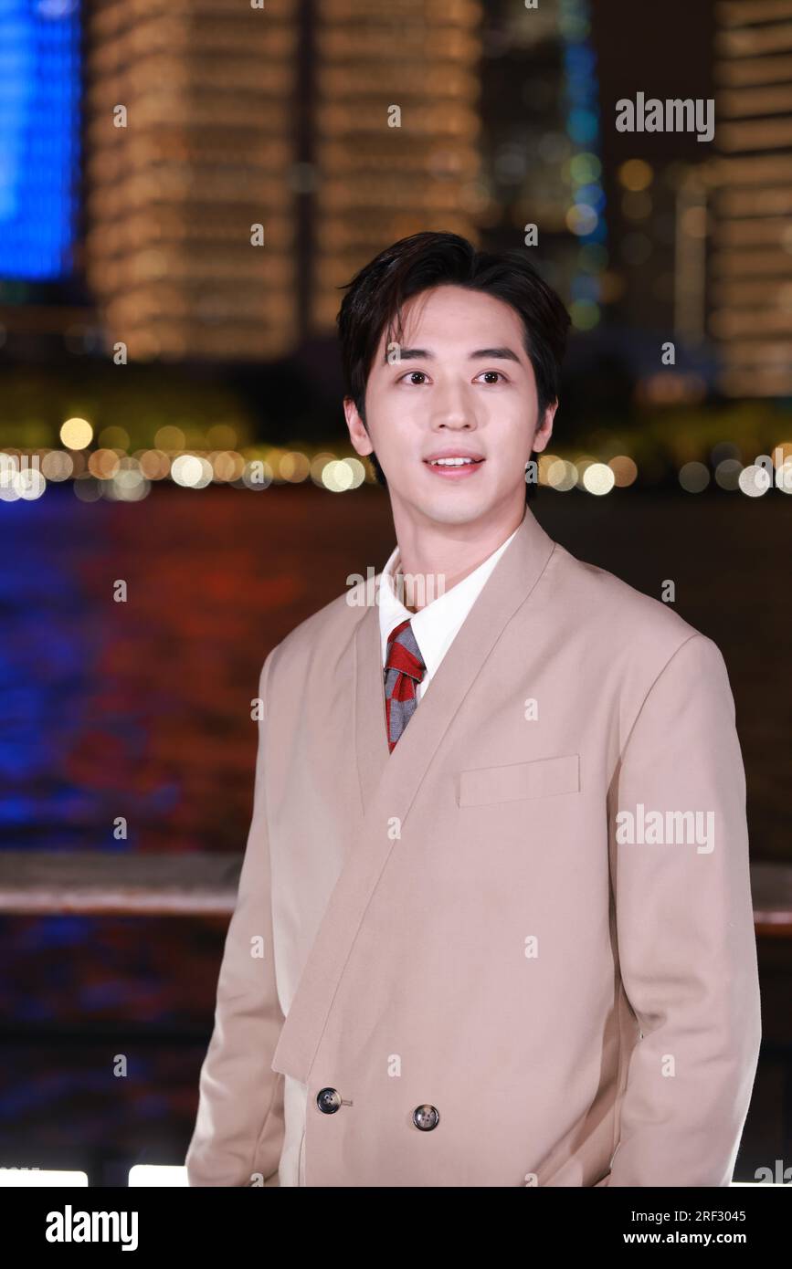 Chinese actor and singer-songwriter Xu Weizhou attends a fashion show ...